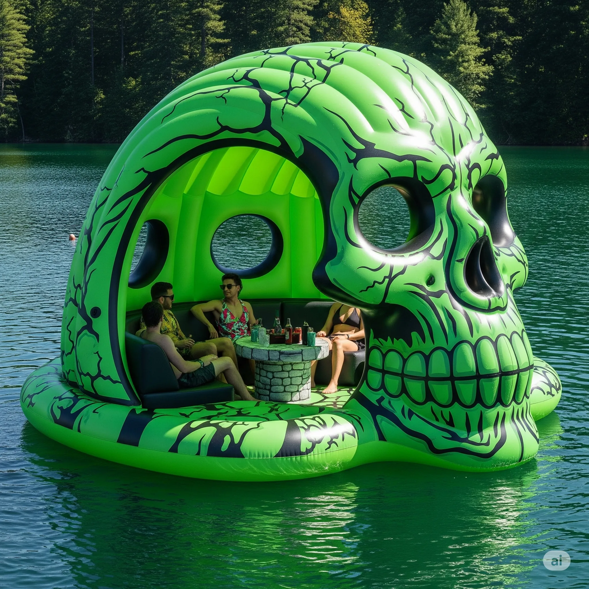 Embrace the Thrill of Summer with Giant Inflatable Skull Lake Floats