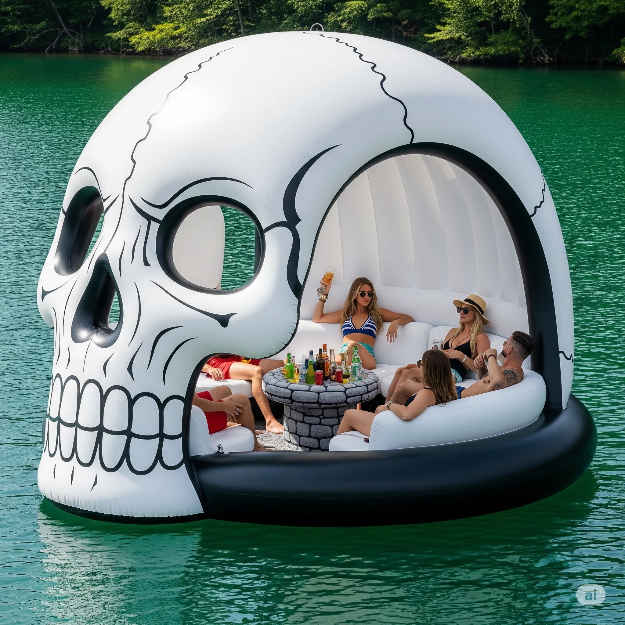 Embrace the Thrill of Summer with Giant Inflatable Skull Lake Floats