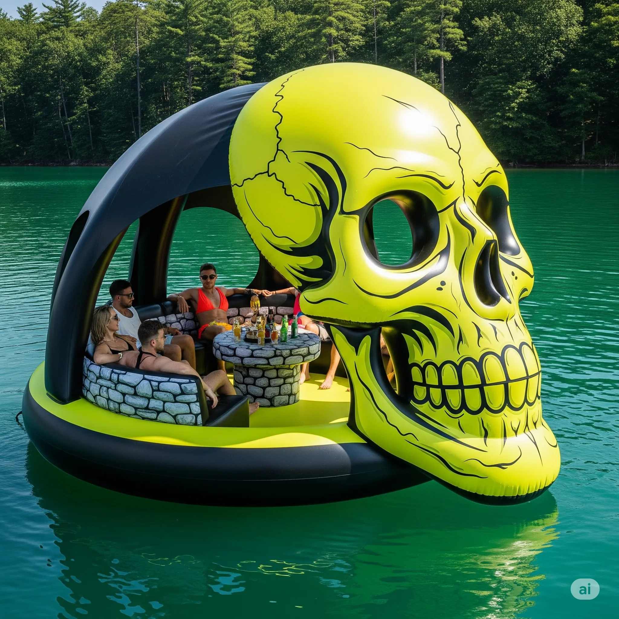 Embrace the Thrill of Summer with Giant Inflatable Skull Lake Floats