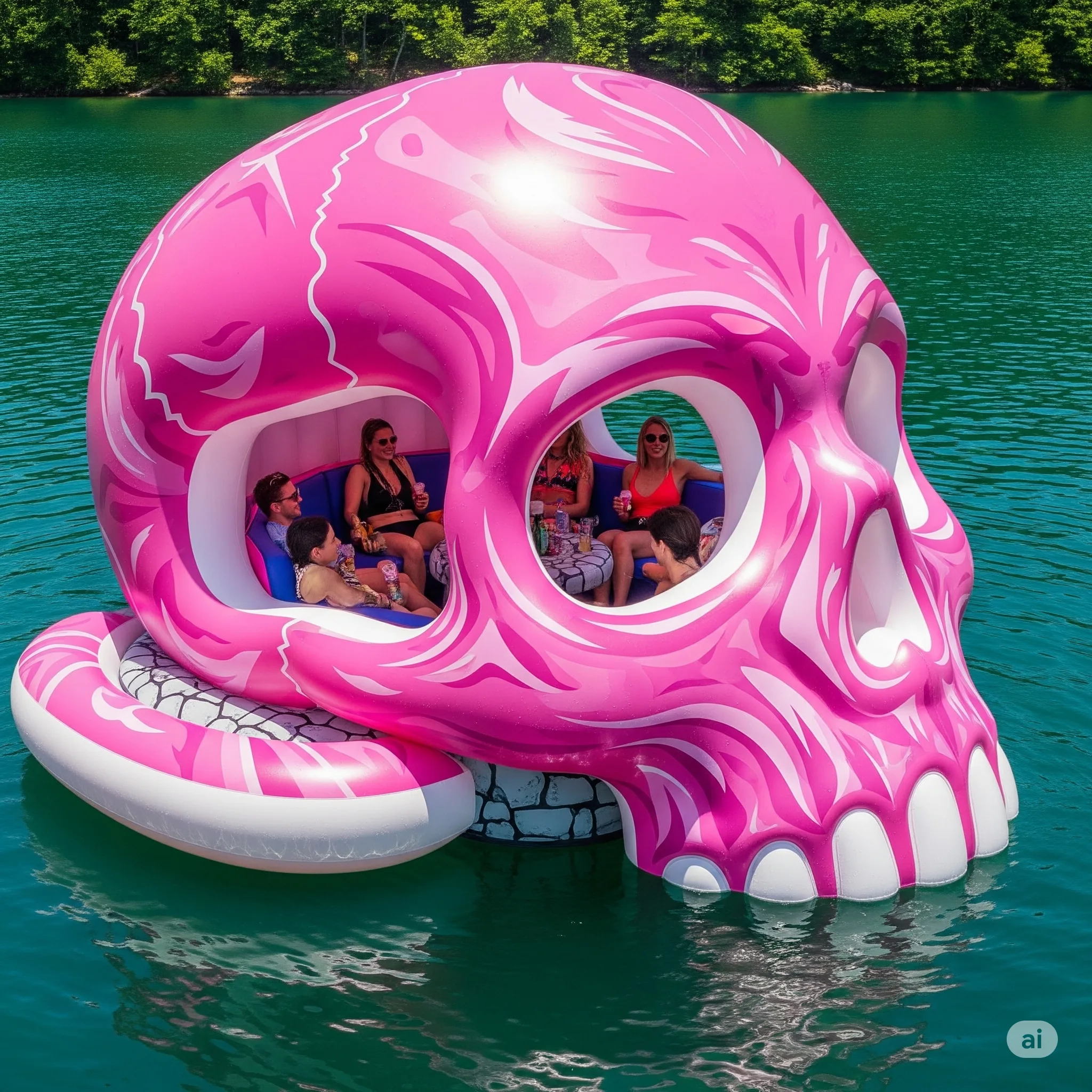 Embrace the Thrill of Summer with Giant Inflatable Skull Lake Floats