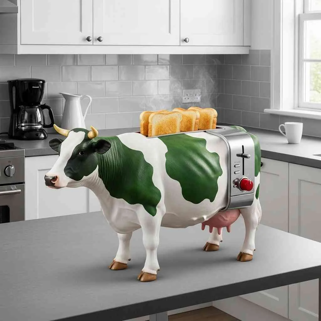 Start Your Morning the Moo-tiful Way with a Cow Toaster