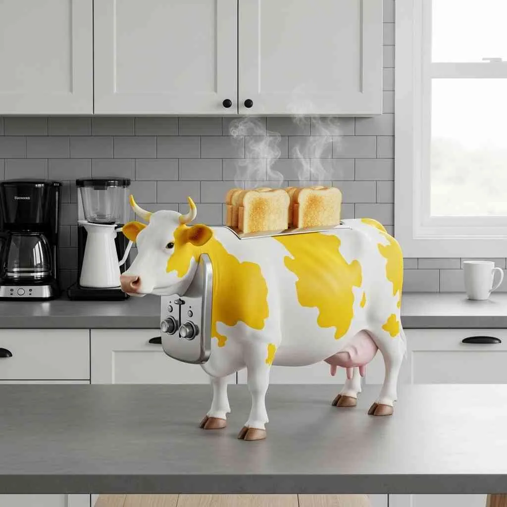 Start Your Morning the Moo-tiful Way with a Cow Toaster