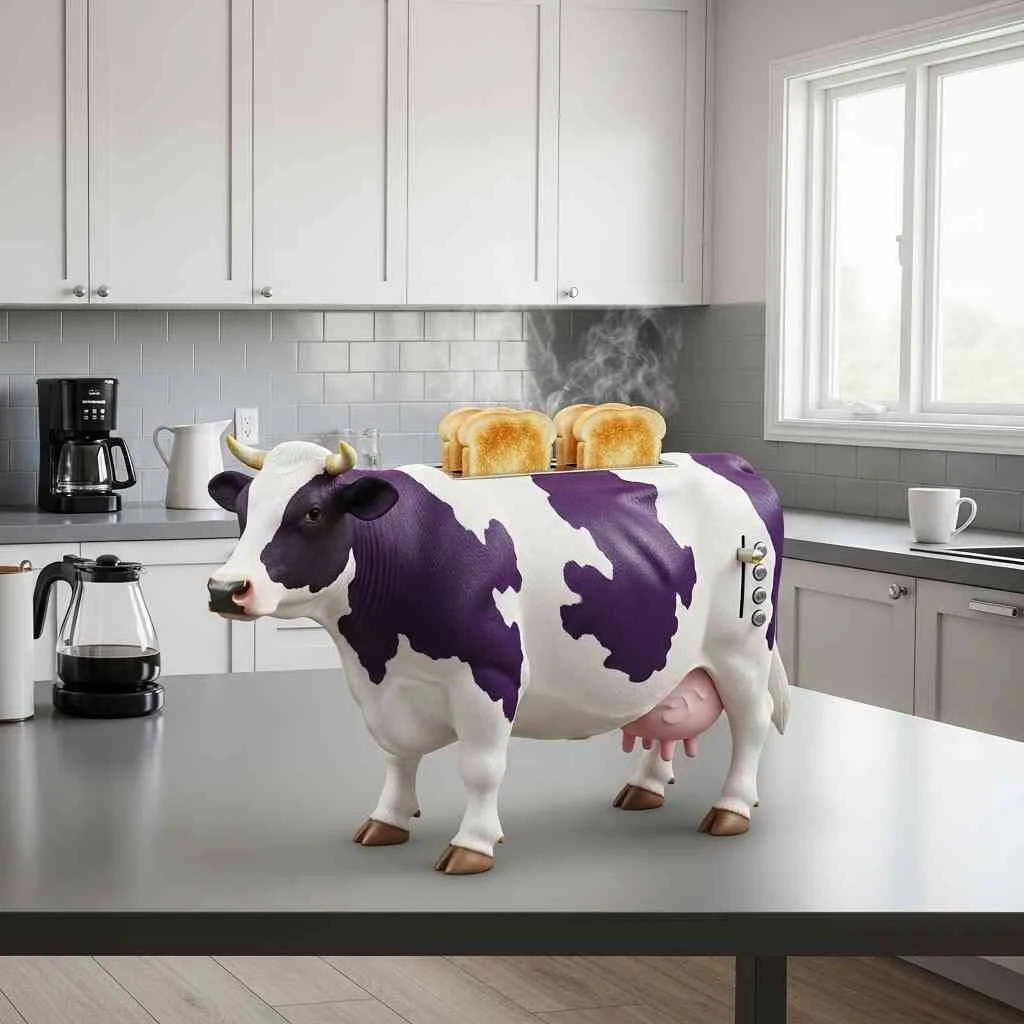 Start Your Morning the Moo-tiful Way with a Cow Toaster