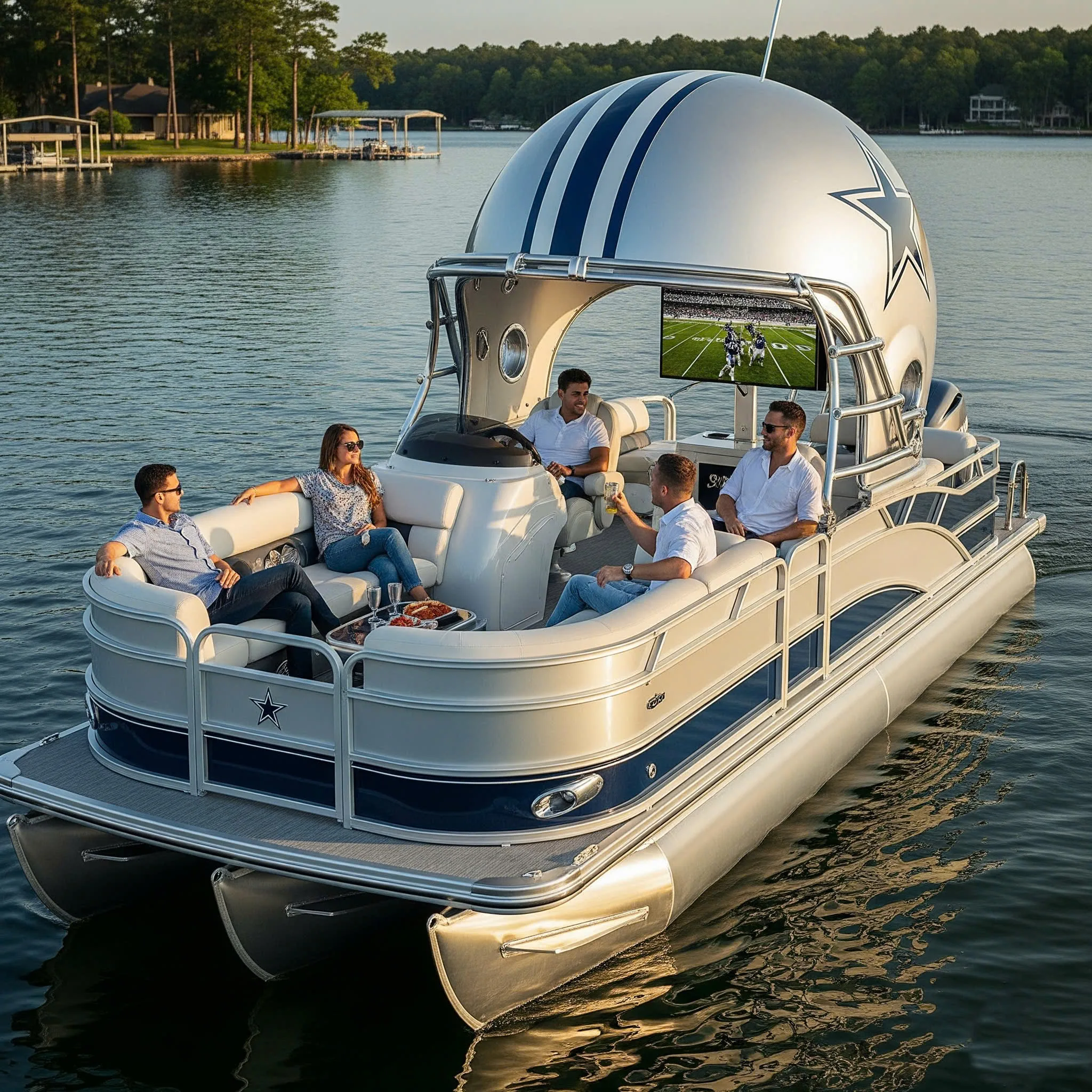 Football Helmet Pontoons: Where Sports Fandom Meets Summer Chill