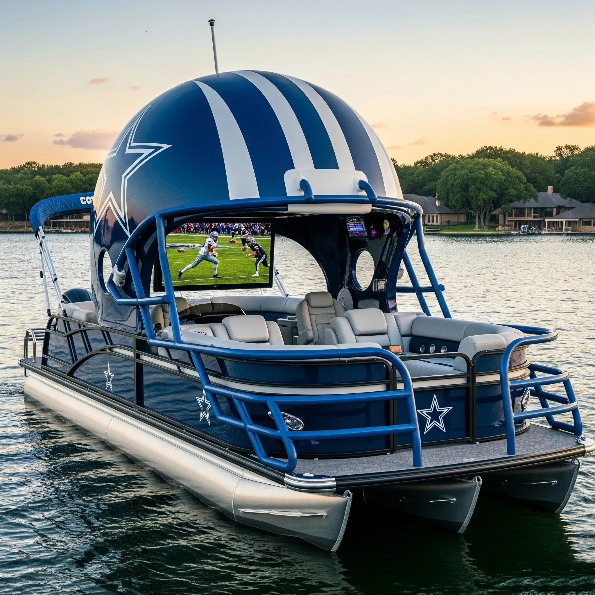 Football Helmet Pontoons: Where Sports Fandom Meets Summer Chill