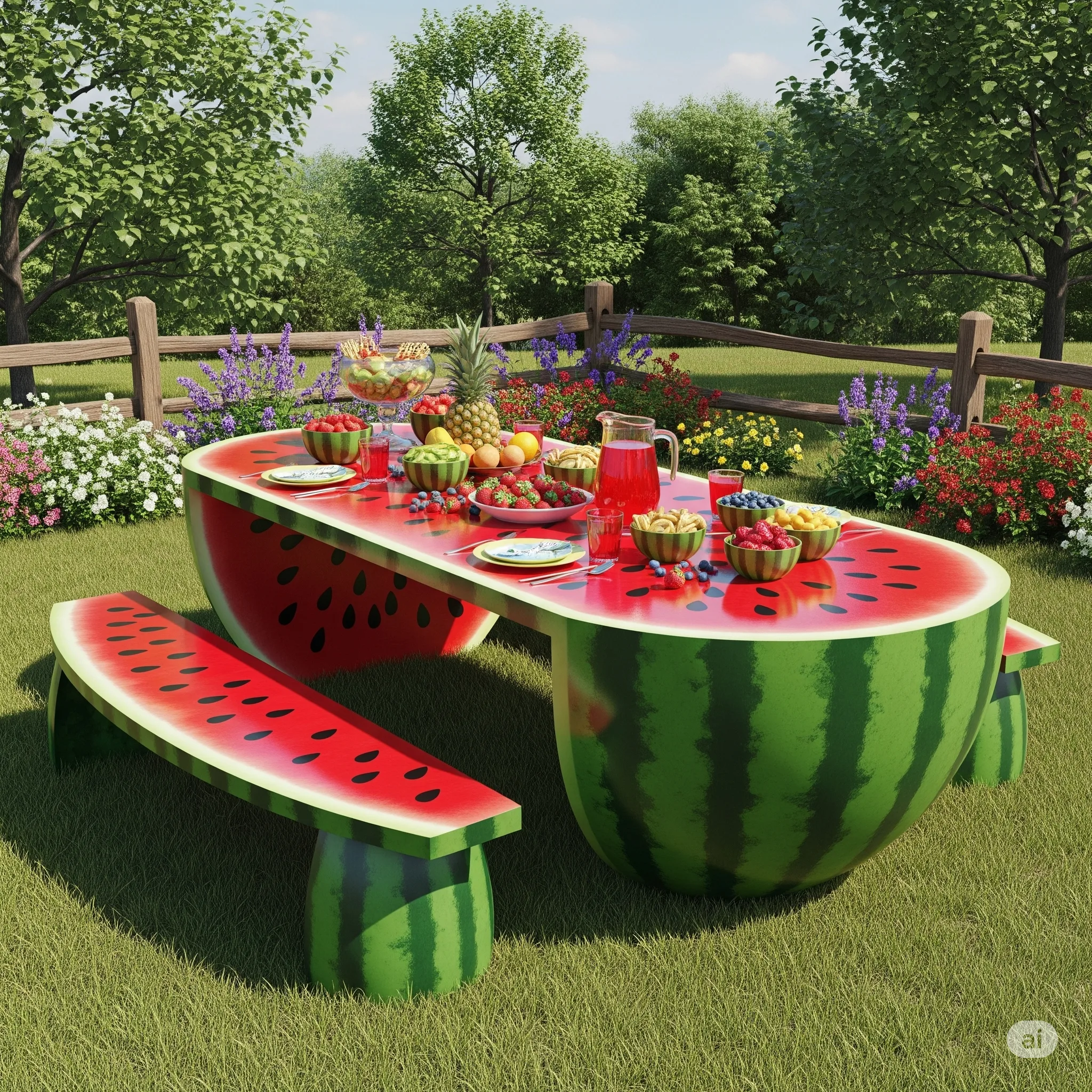 Fruit Shaped Picnic Tables: Turning Outdoor Meals into a Feast for the Eyes
