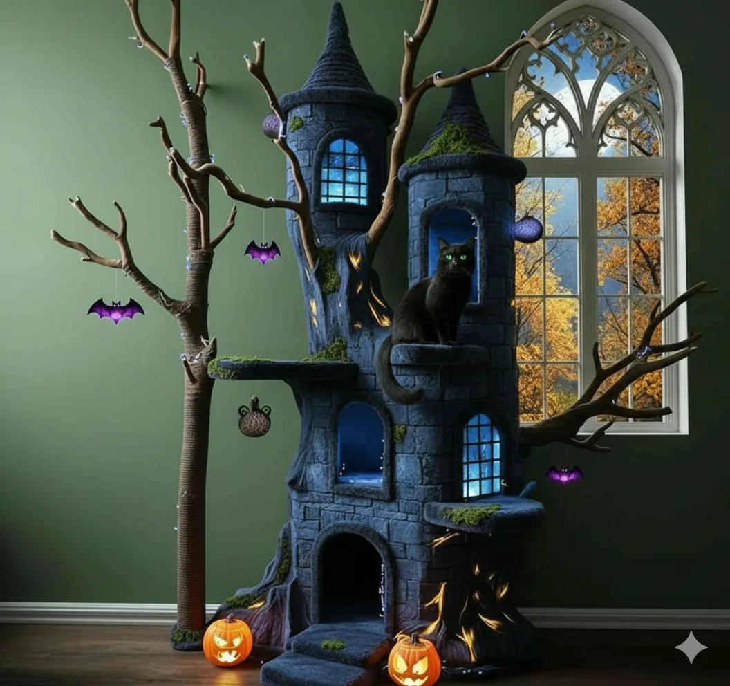 Embrace Spooky Fun with a Halloween Themed Cat Tree - A Must-Have for ...