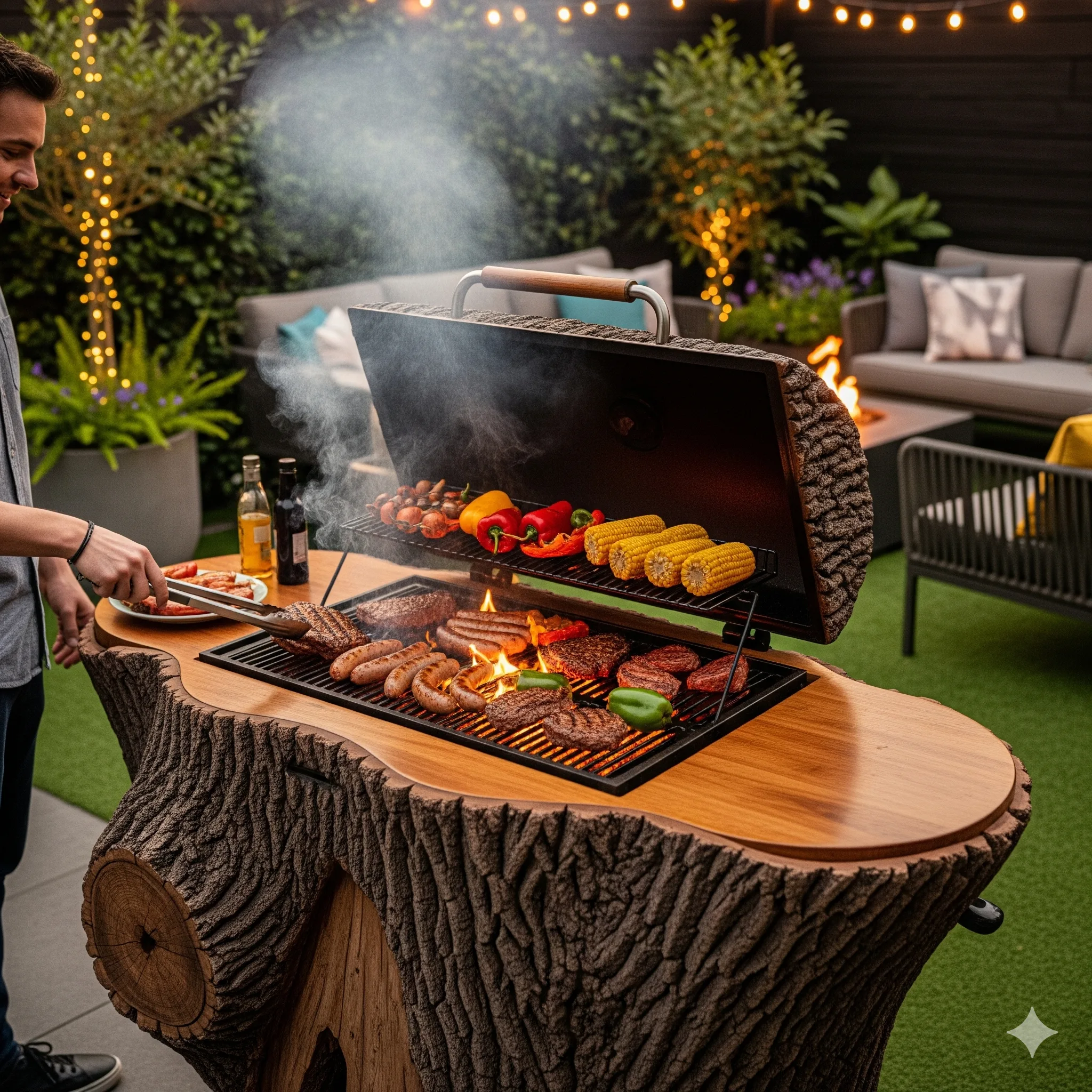 Embracing Nature and Flavor with Stunning Giant Tree Stump BBQs
